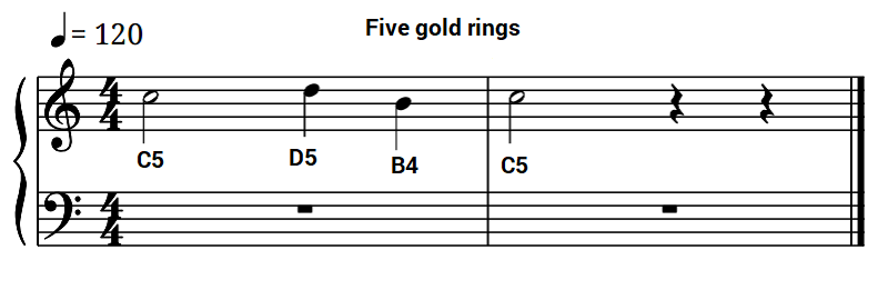 Five gold rings