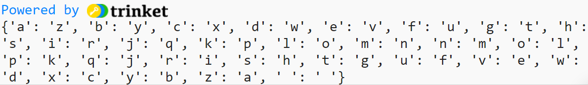 A screenshot of the output of the code dictionary that is created in ...