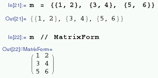You can perform matrix operations such as dot product