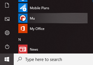 windows start mu