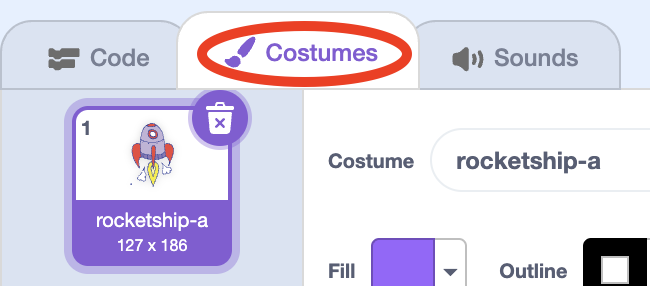 The image shows a screenshot of the Scratch interface, specifically the ...