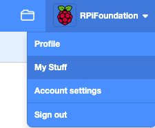 the pop up menu under your account name in the top right.