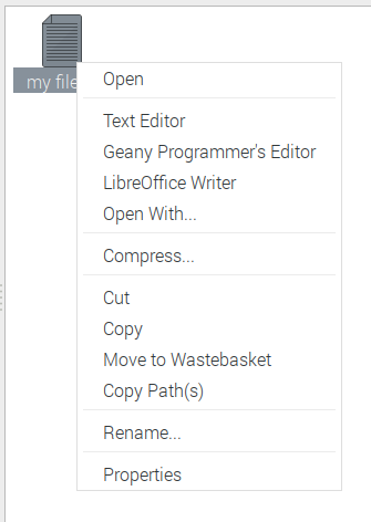 file menu