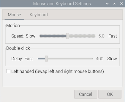 mouse settings