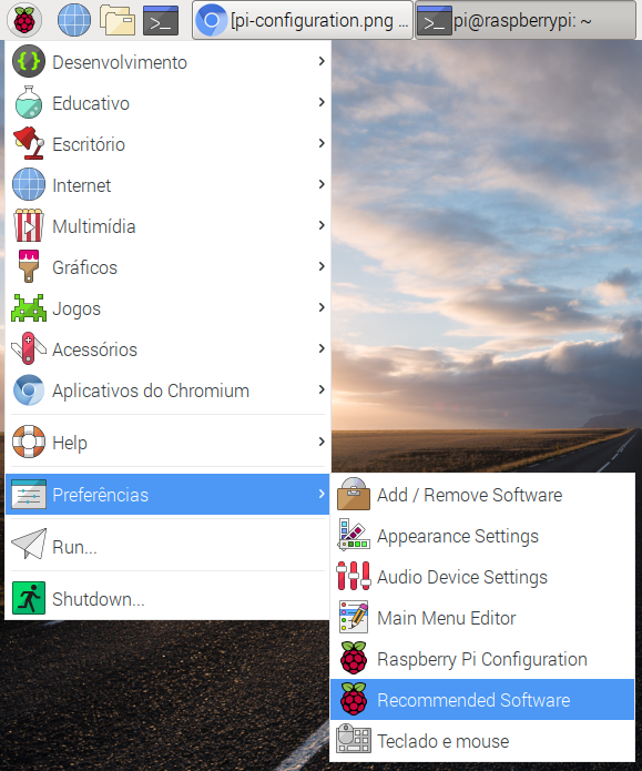 pi configuration menu