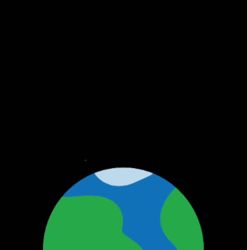 A planet against a black background.