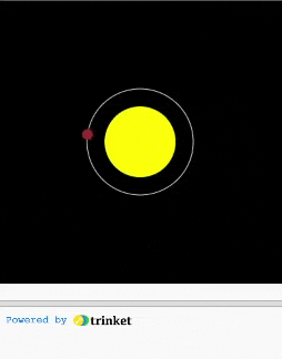 A black background with a yellow circle, surrounded by a white ring. A ...